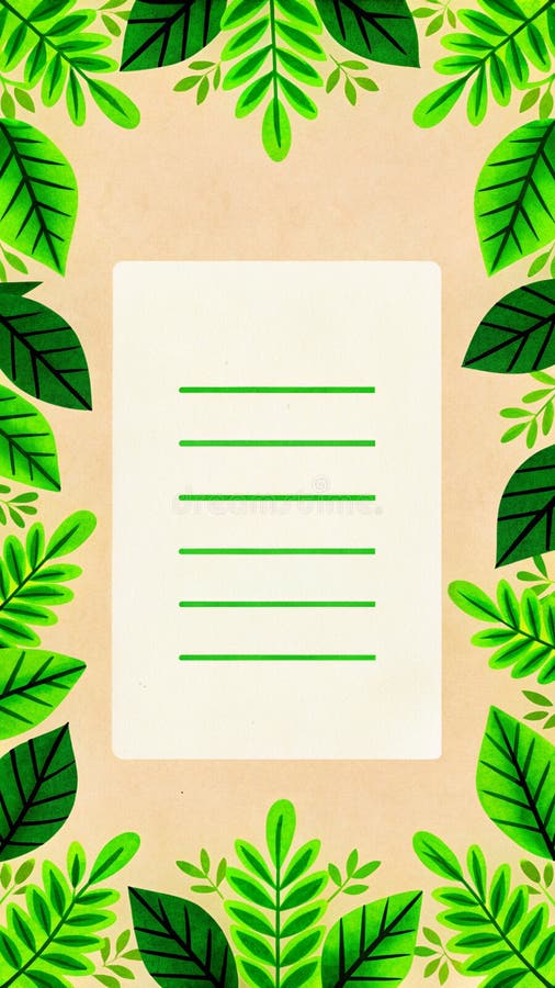 Minimalist Border Design with Paper Texture and Electric Greens Palette ...