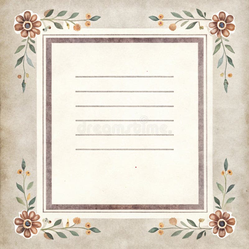 Minimalist Border Design with Paper Texture and Misty Morning Palette ...