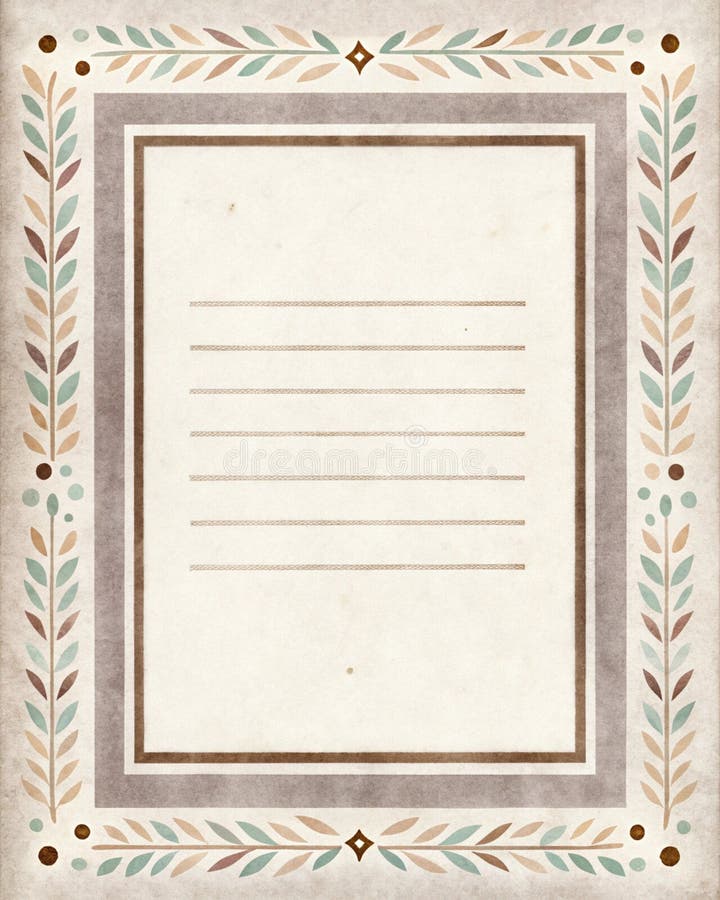 Minimalist Border Design with Paper Texture and Misty Morning Palette ...