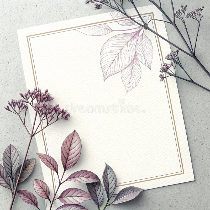 Minimalist Border Design with Paper Texture and Misty Morning Palette ...