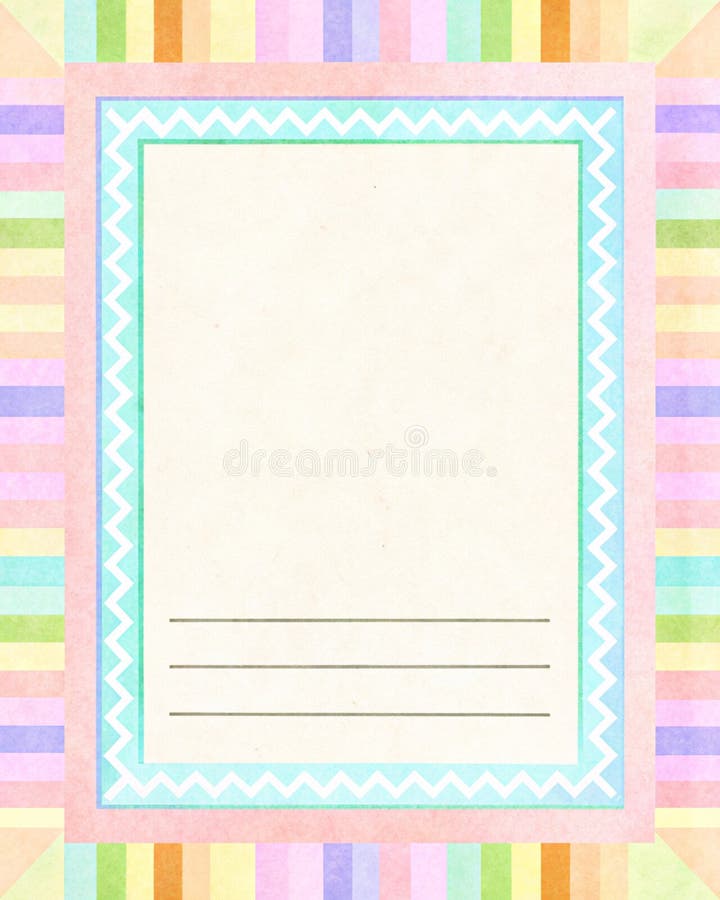 Minimalist Border Design with Paper Texture and Pastel Dream Palette ...