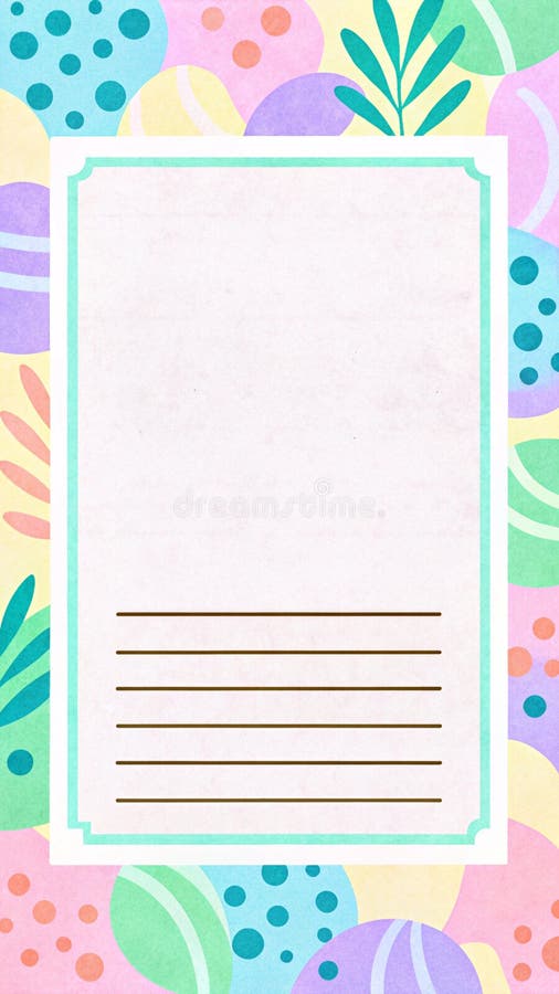 Minimalist Border Design with Paper Texture and Pastel Dream Palette ...