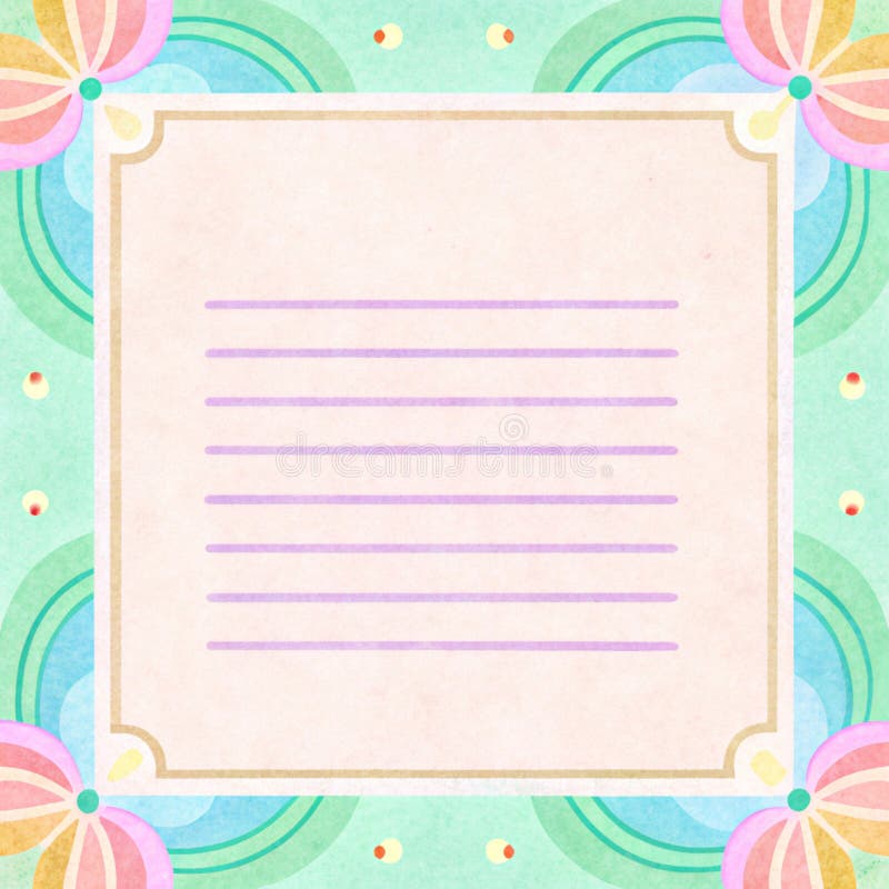 Minimalist Border Design with Paper Texture and Pastel Dream Palette ...