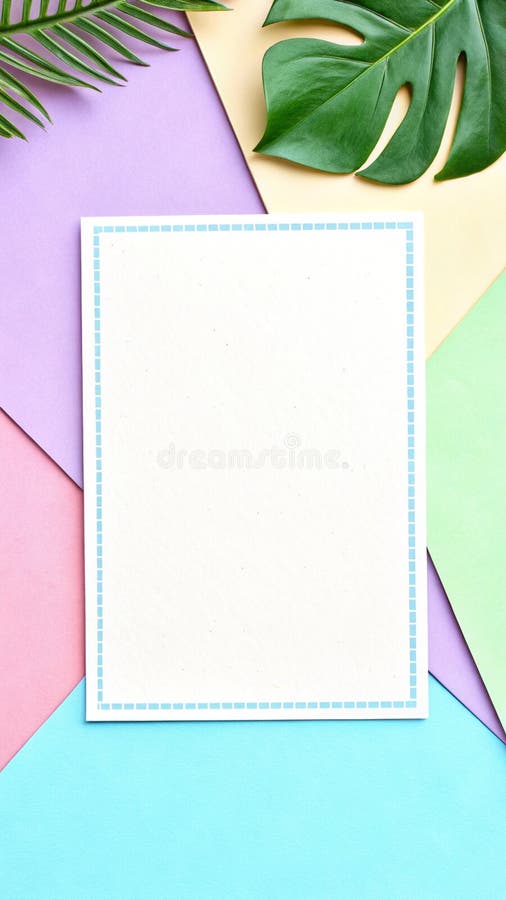 Minimalist Border Design with Paper Texture and Pastel Dream Palette ...