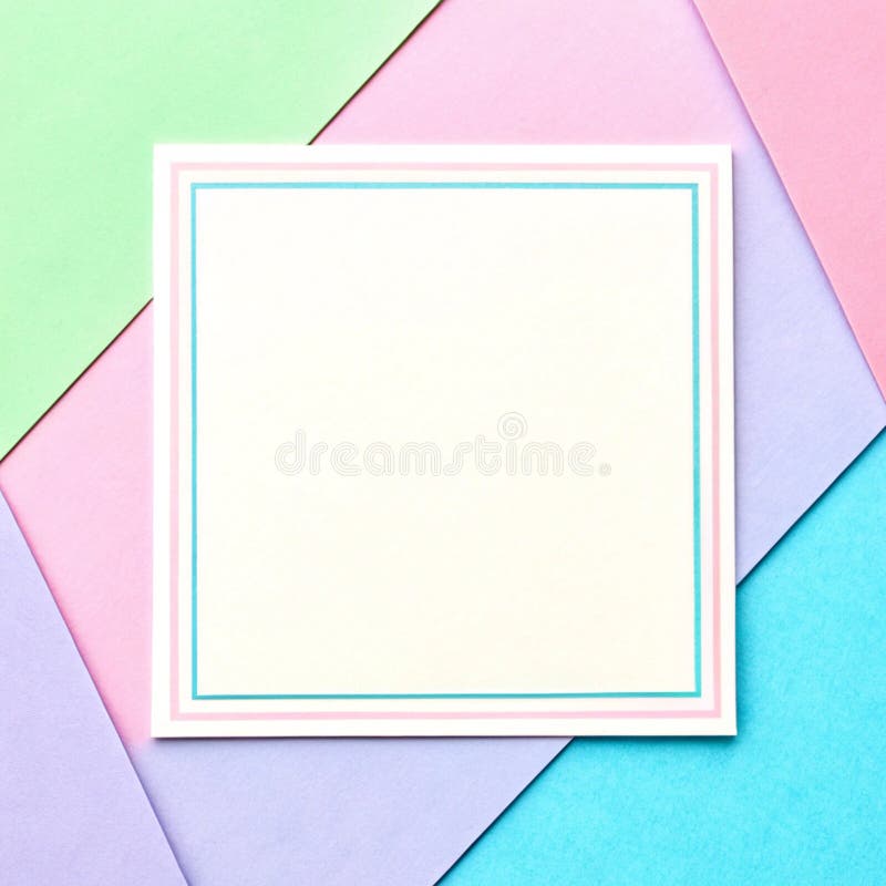 Minimalist Border Design with Paper Texture and Pastel Dream Palette ...