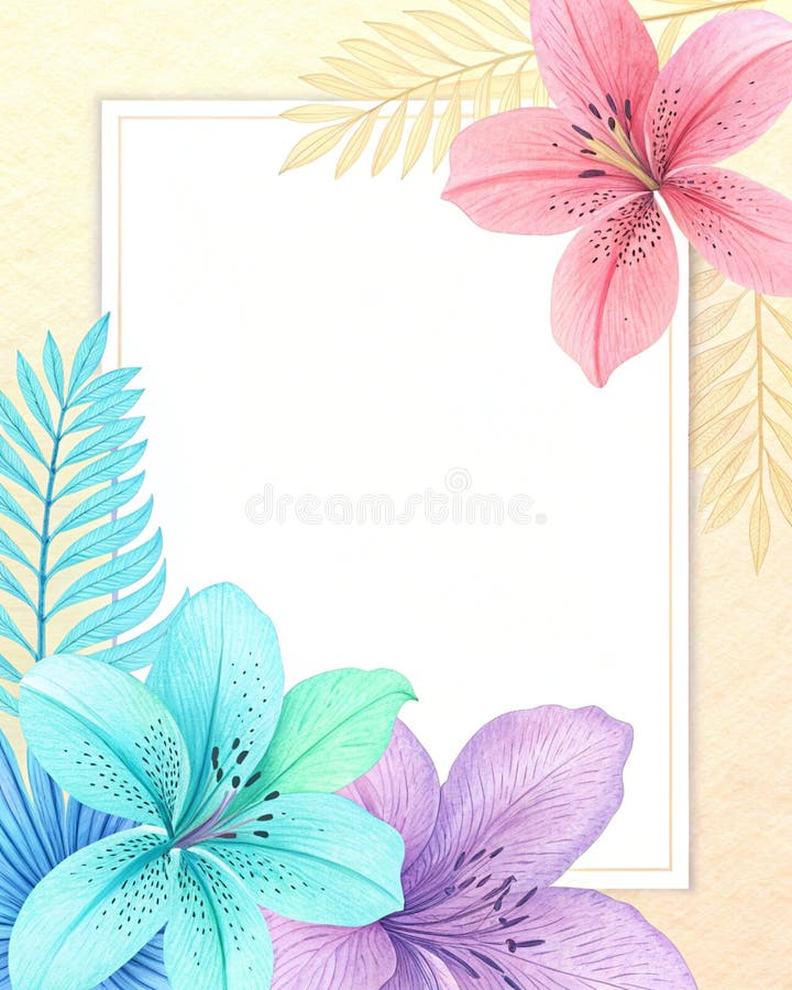 Minimalist Border Design with Paper Texture and Pastel Dream Palette ...