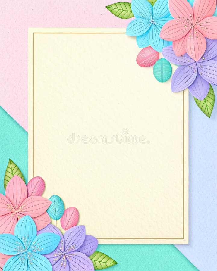Minimalist Border Design with Paper Texture and Pastel Dream Palette ...