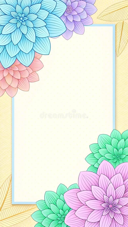 Minimalist Border Design with Paper Texture and Pastel Dream Palette ...
