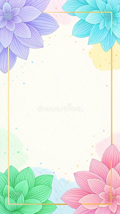 Minimalist Border Design with Paper Texture and Pastel Dream Palette ...