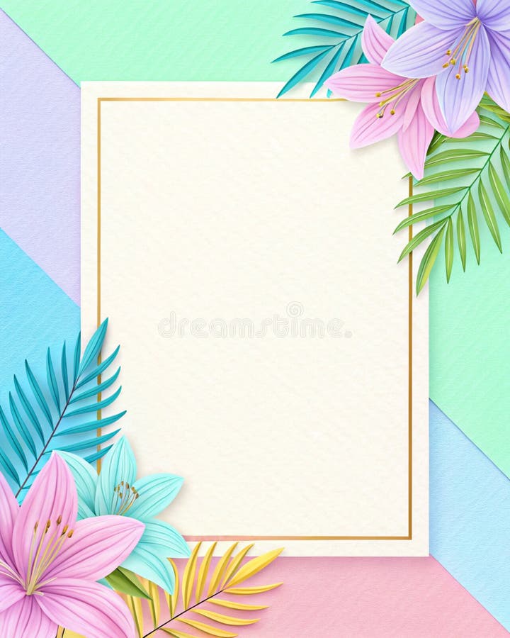 Minimalist Border Design with Paper Texture and Pastel Dream Palette ...