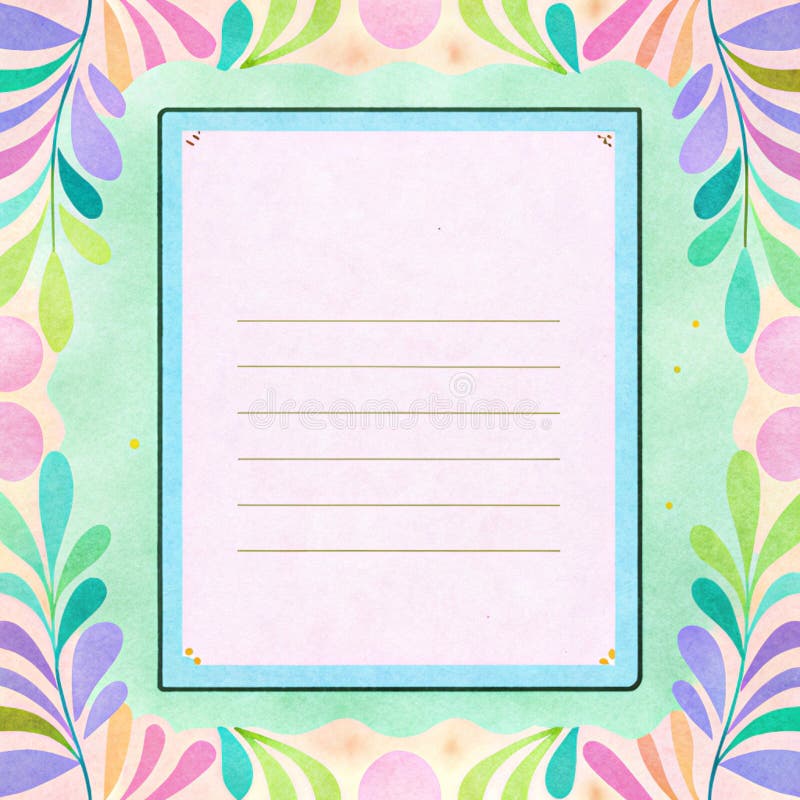Minimalist Border Design with Paper Texture and Pastel Dream Palette ...