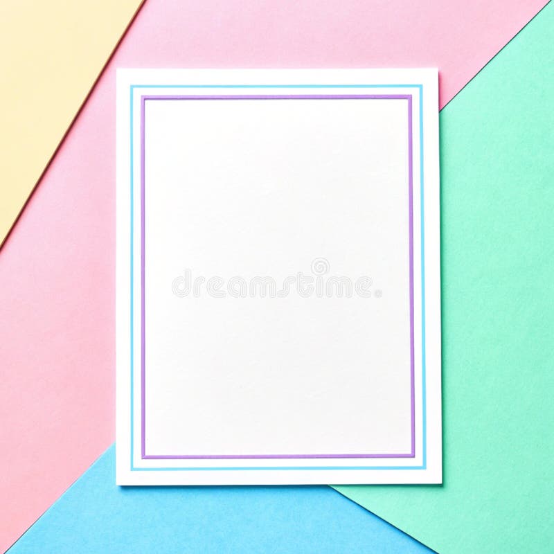 Minimalist Border Design with Paper Texture and Pastel Dream Palette ...