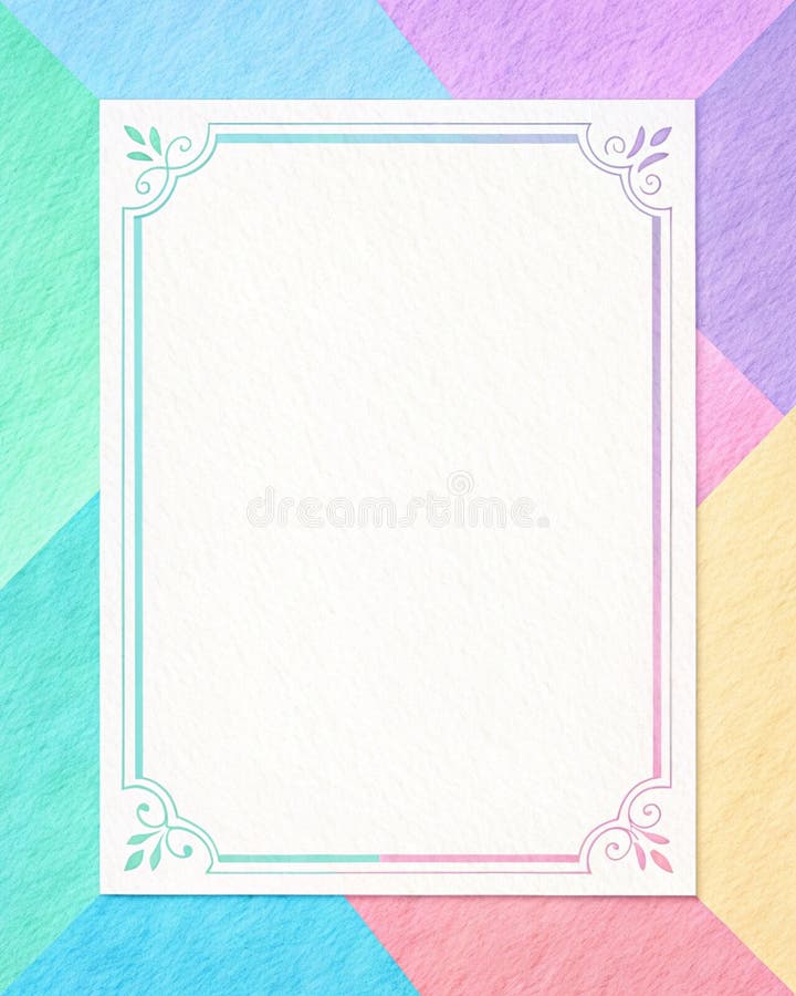 Minimalist Border Design with Paper Texture and Pastel Dream Palette ...