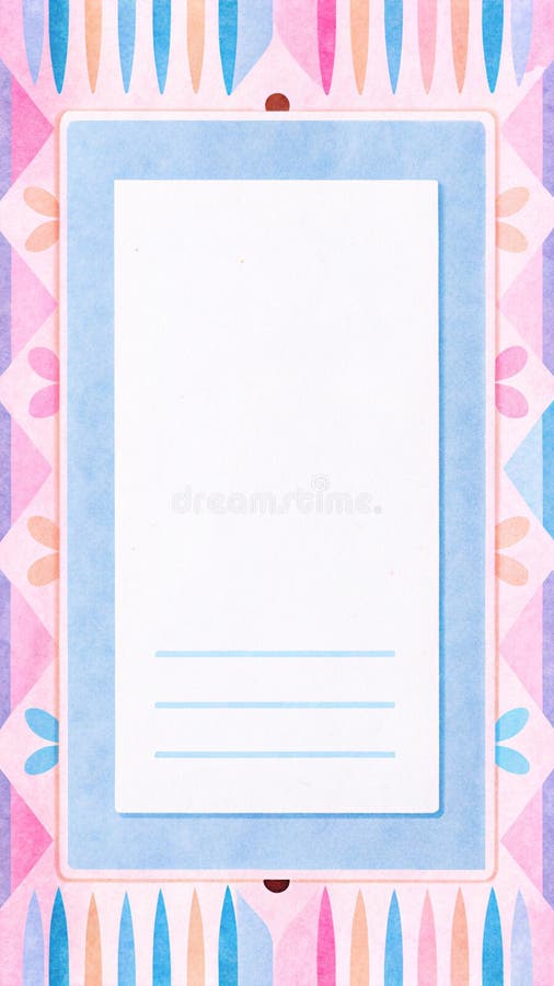Minimalist Border Design with Paper Texture and Pastel Dreams Palette ...
