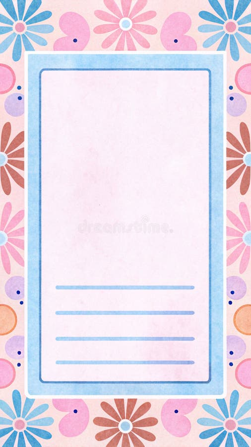Minimalist Border Design with Paper Texture and Pastel Dreams Palette ...