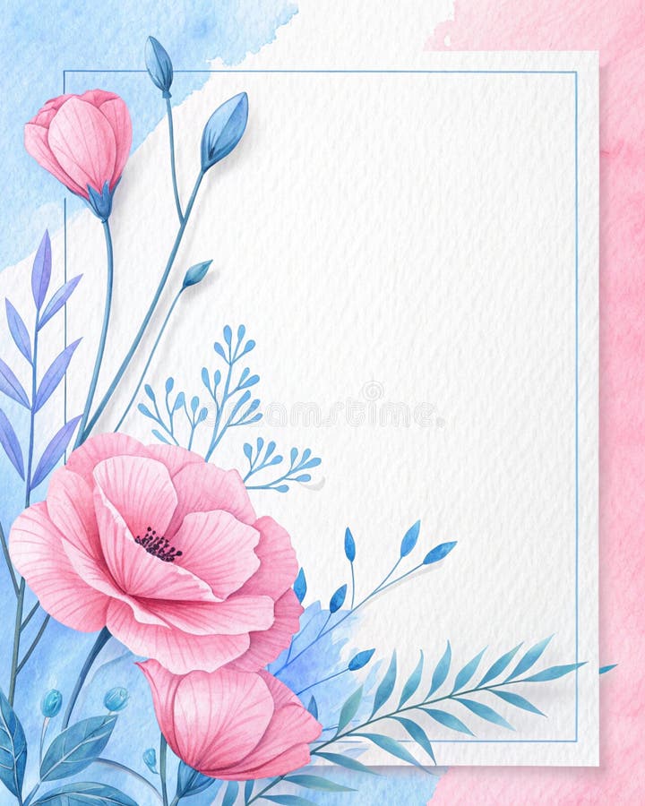 Minimalist Border Design with Paper Texture and Pastel Dreams Palette ...