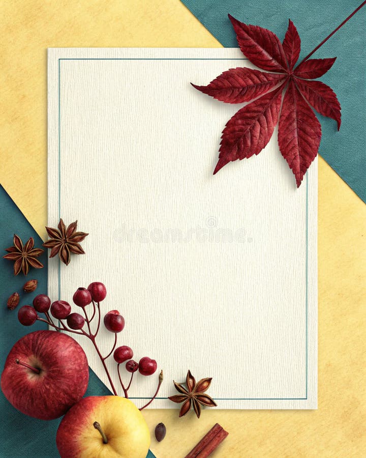 Minimalist Border Design with Paper Texture and Rustic Harvest Palette ...