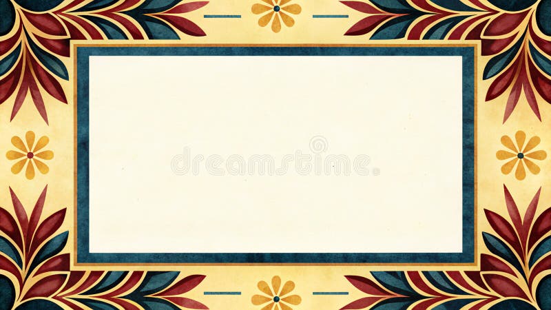 Minimalist Border Design with Paper Texture and Rustic Harvest Palette ...