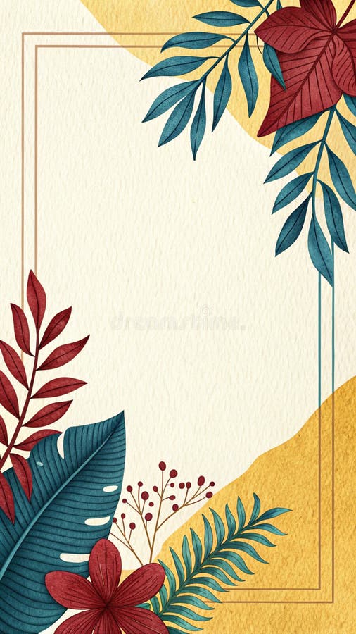 Minimalist Border Design with Paper Texture and Rustic Harvest Palette ...