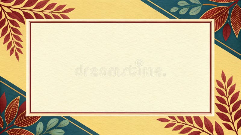 Minimalist Border Design with Paper Texture and Rustic Harvest Palette ...