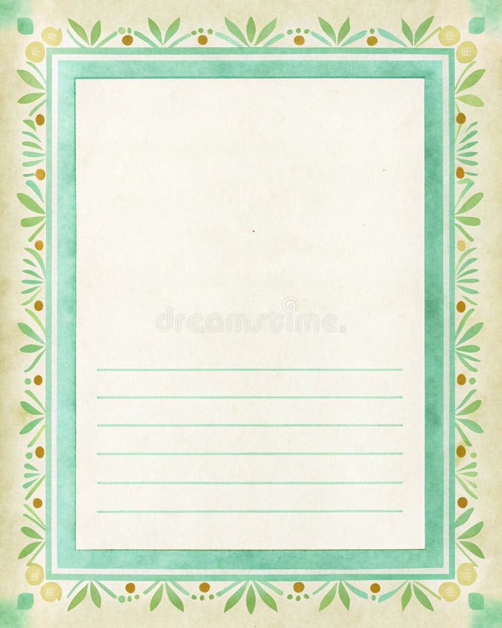 Minimalist Border Design with Paper Texture and Sage Garden Palette ...