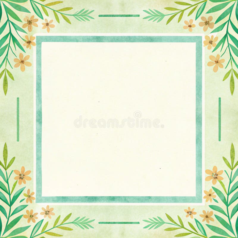 Minimalist Border Design with Paper Texture and Sage Garden Palette ...