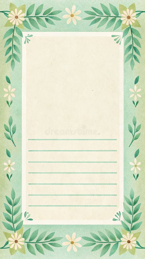 Minimalist Border Design with Paper Texture and Sage Garden Palette ...