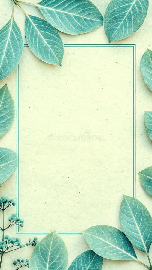Minimalist Border Design with Paper Texture and Sage Garden Palette ...