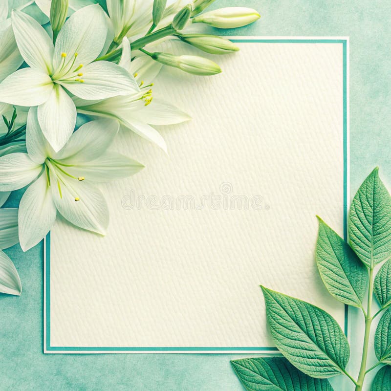 Minimalist Border Design with Paper Texture and Sage Garden Palette ...