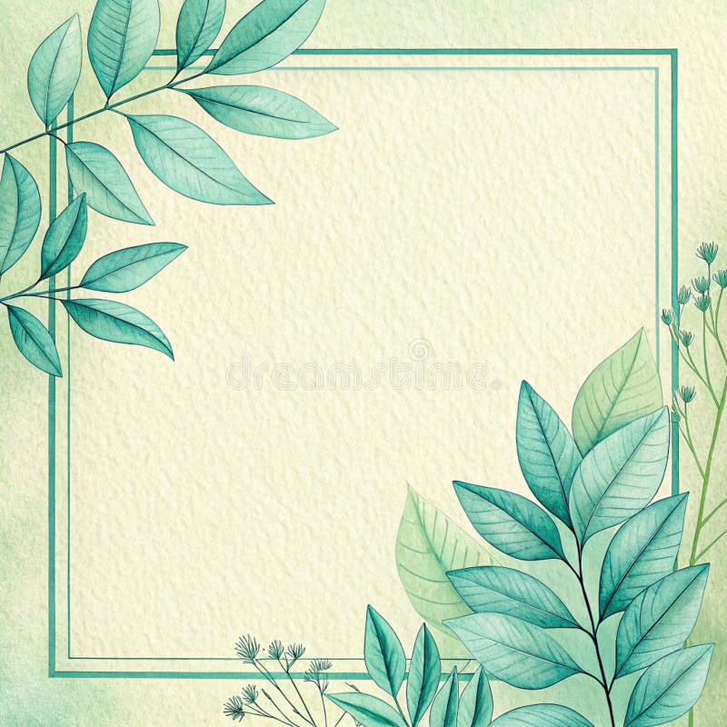Minimalist Border Design with Paper Texture and Sage Garden Palette ...