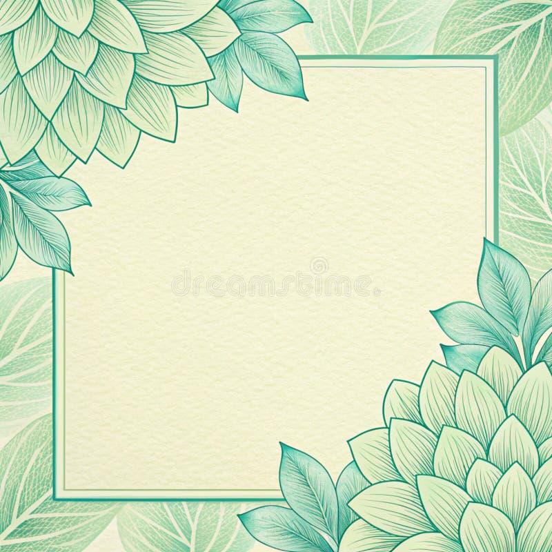 Minimalist Border Design with Paper Texture and Sage Garden Palette ...