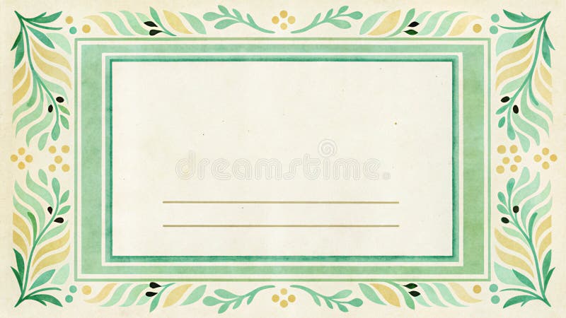Minimalist Border Design with Paper Texture and Sage Garden Palette ...