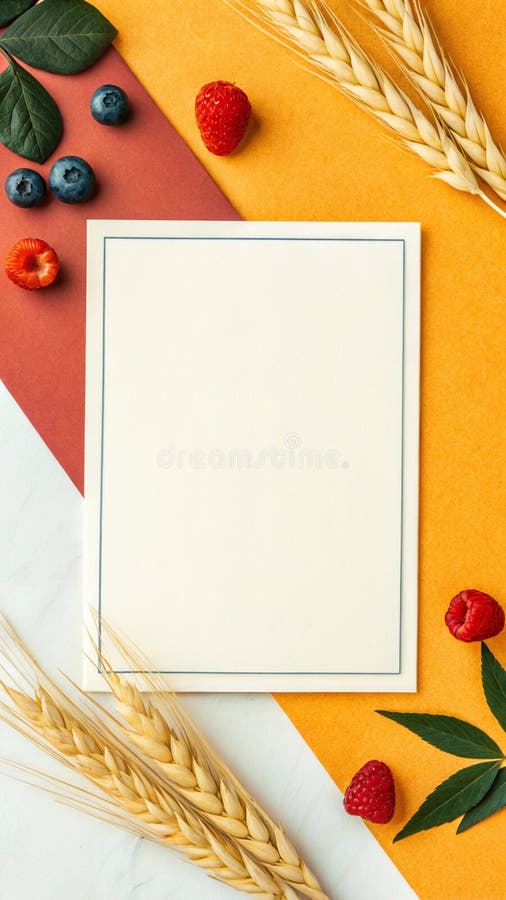 Minimalist Border Design with Paper Texture and Sunset Glow Palette ...
