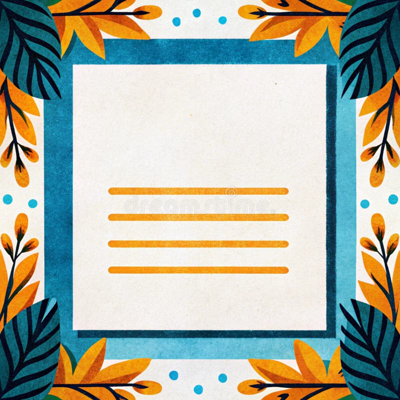 Minimalist Border Design with Paper Texture and Sunset Over the Ocean ...
