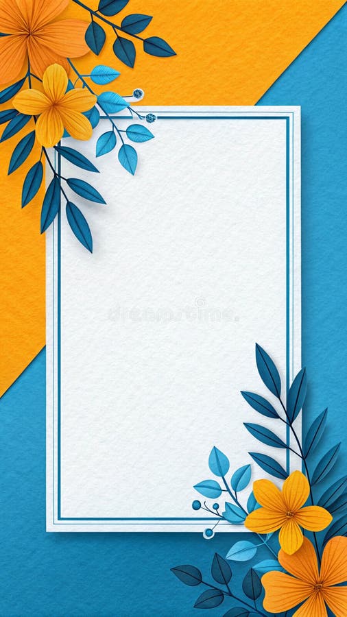 Minimalist Border Design with Paper Texture and Sunset Over the Ocean ...