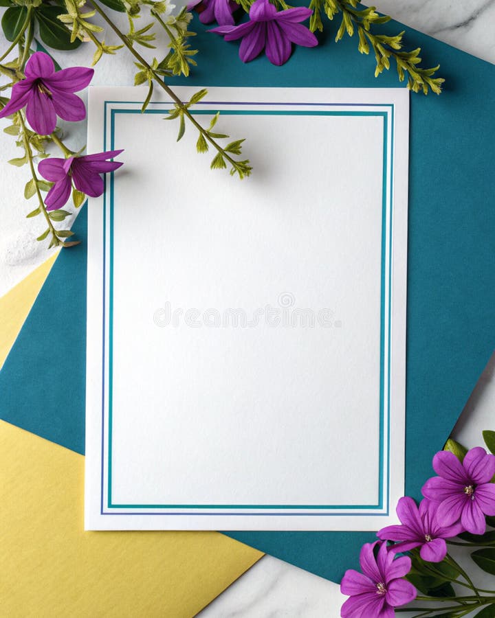 Minimalist Border Design with Paper Texture and Urban Oasis Palette ...