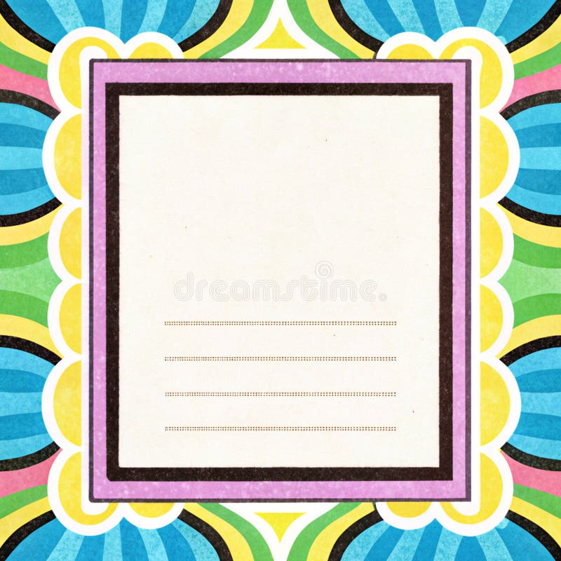 Minimalist Border Design with Paper Texture and Vibrant Play Palette ...