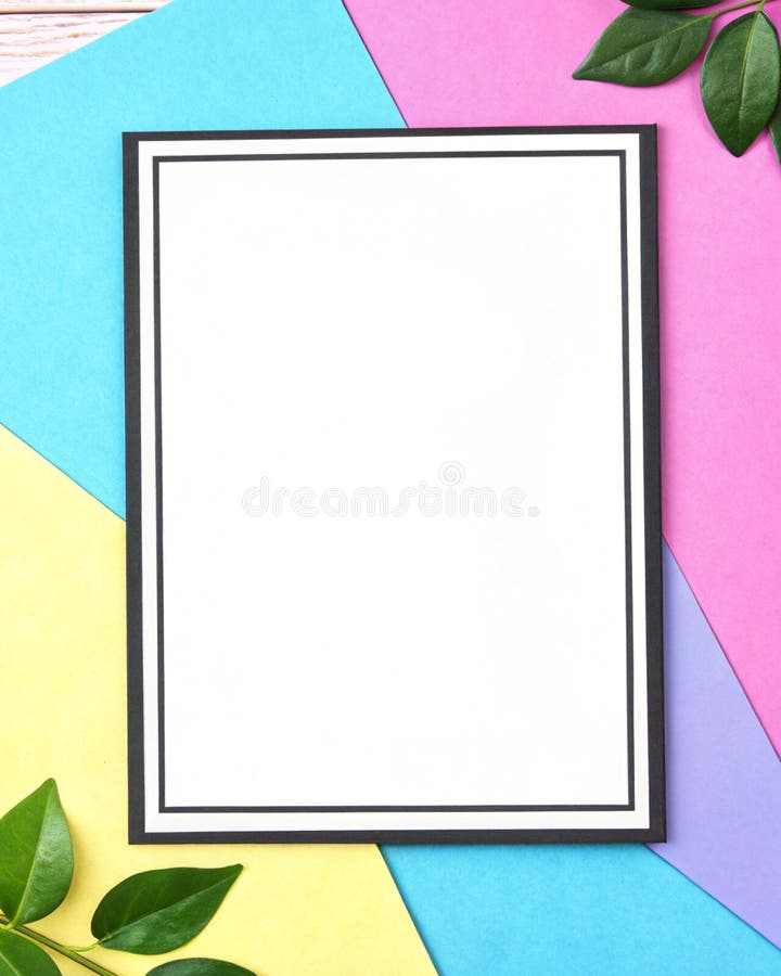 Minimalist Border Design with Paper Texture and Vibrant Play Palette ...