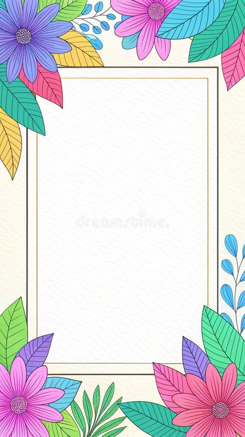 Minimalist Border Design with Paper Texture and Vibrant Play Palette ...