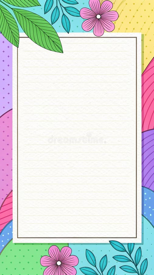 Minimalist Border Design with Paper Texture and Vibrant Play Palette ...