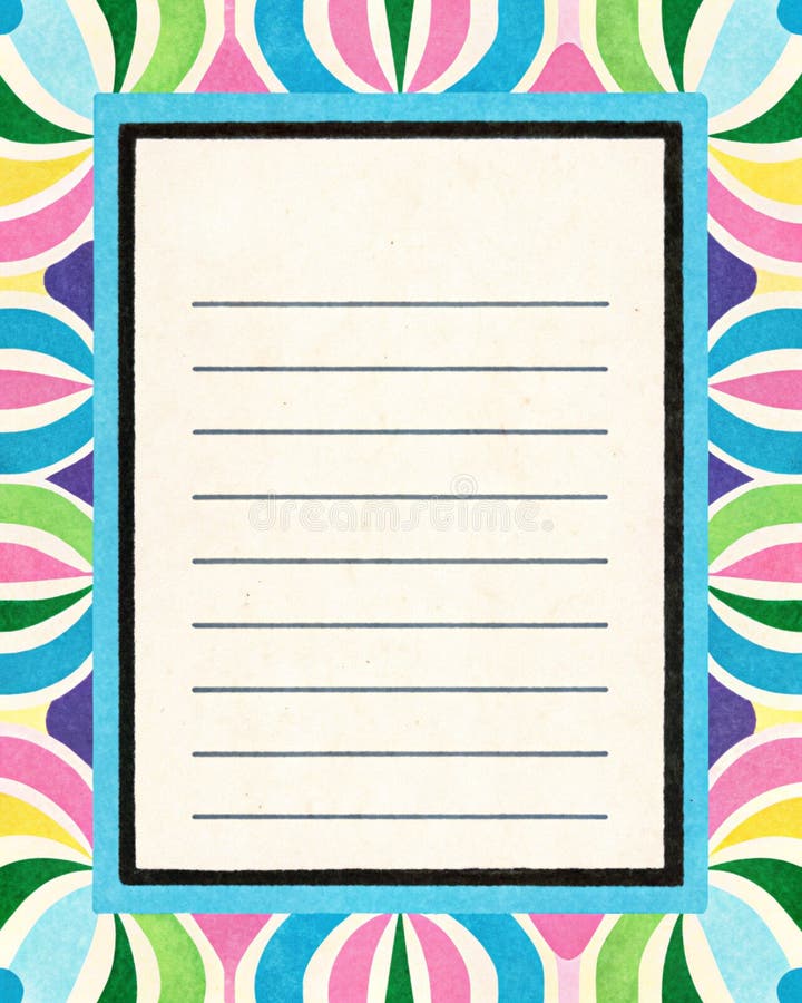 Minimalist Border Design with Paper Texture and Blush Harmony Palette ...