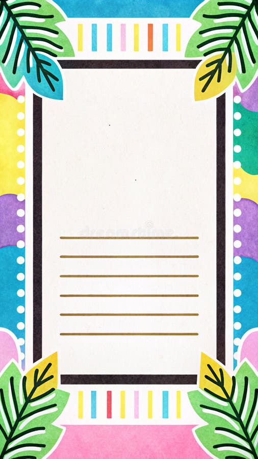 Minimalist Border Design with Paper Texture and Vibrant Play Palette ...
