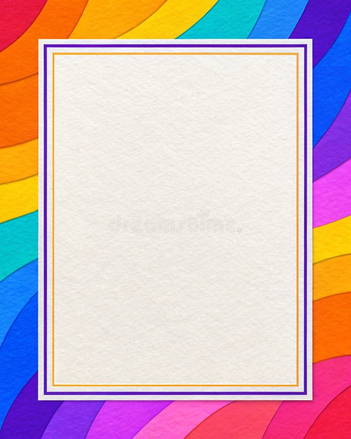 Minimalist Border Design with Paper Texture and Vibrant Pop Palette ...