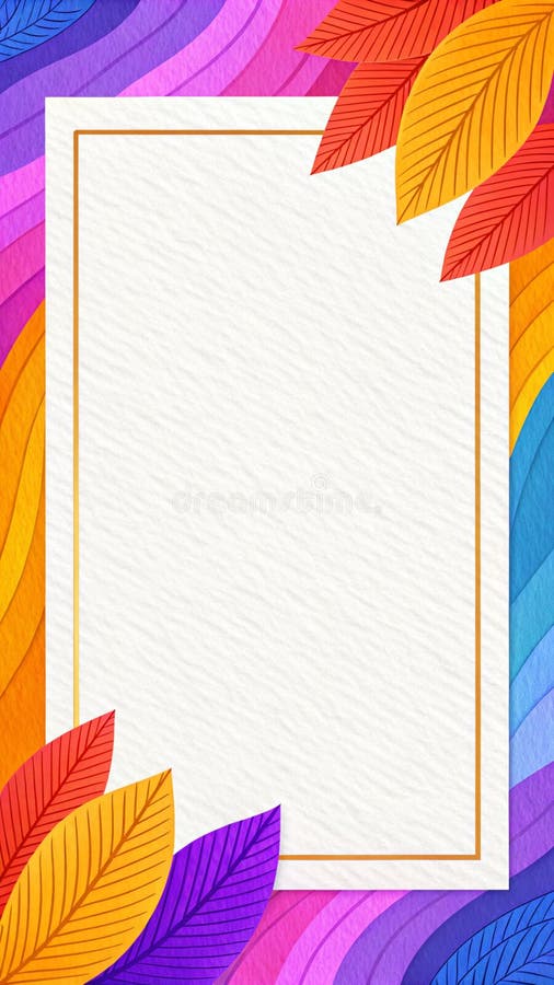 Minimalist Border Design with Paper Texture and Vibrant Pop Palette ...