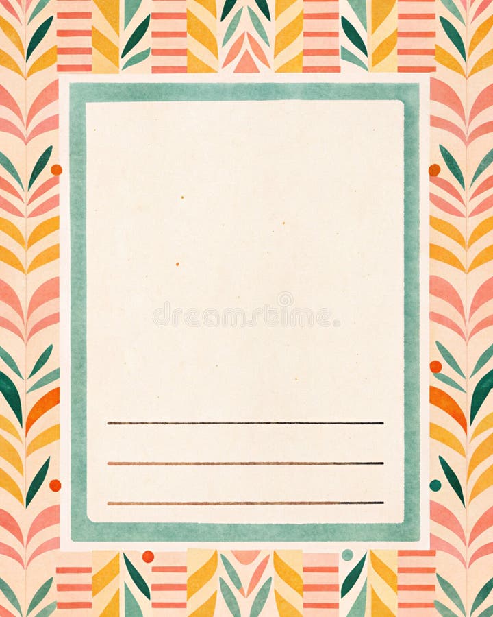 Minimalist Border Design with Paper Texture and Deep Ocean Palette ...