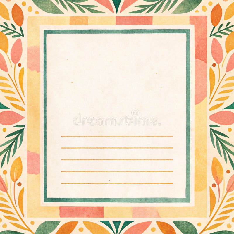 Minimalist Border Design with Paper Texture and Deep Ocean Palette ...