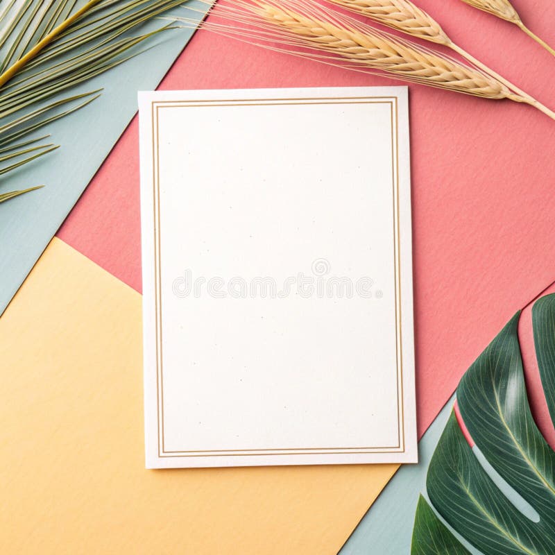 Minimalist Border Design with Paper Texture and Warm and Cozy Palette ...