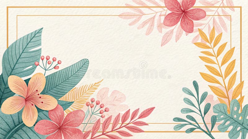 Minimalist Border Design with Paper Texture and Warm and Cozy Palette ...
