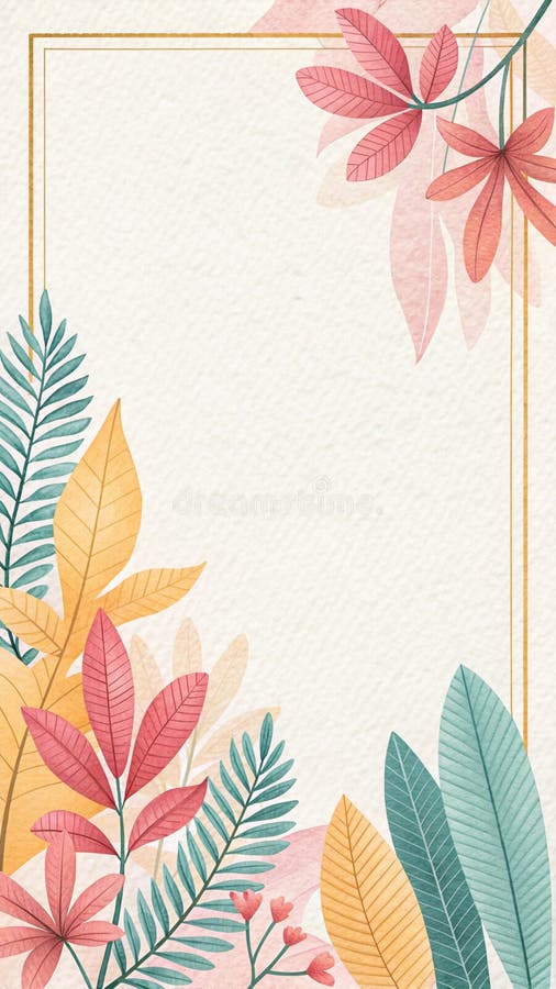Minimalist Border Design with Paper Texture and Warm and Cozy Palette ...
