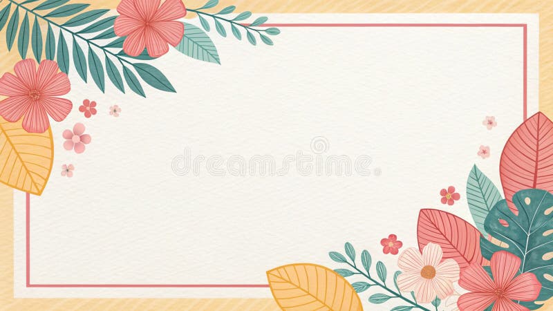 Minimalist Border Design with Paper Texture and Warm and Cozy Palette ...